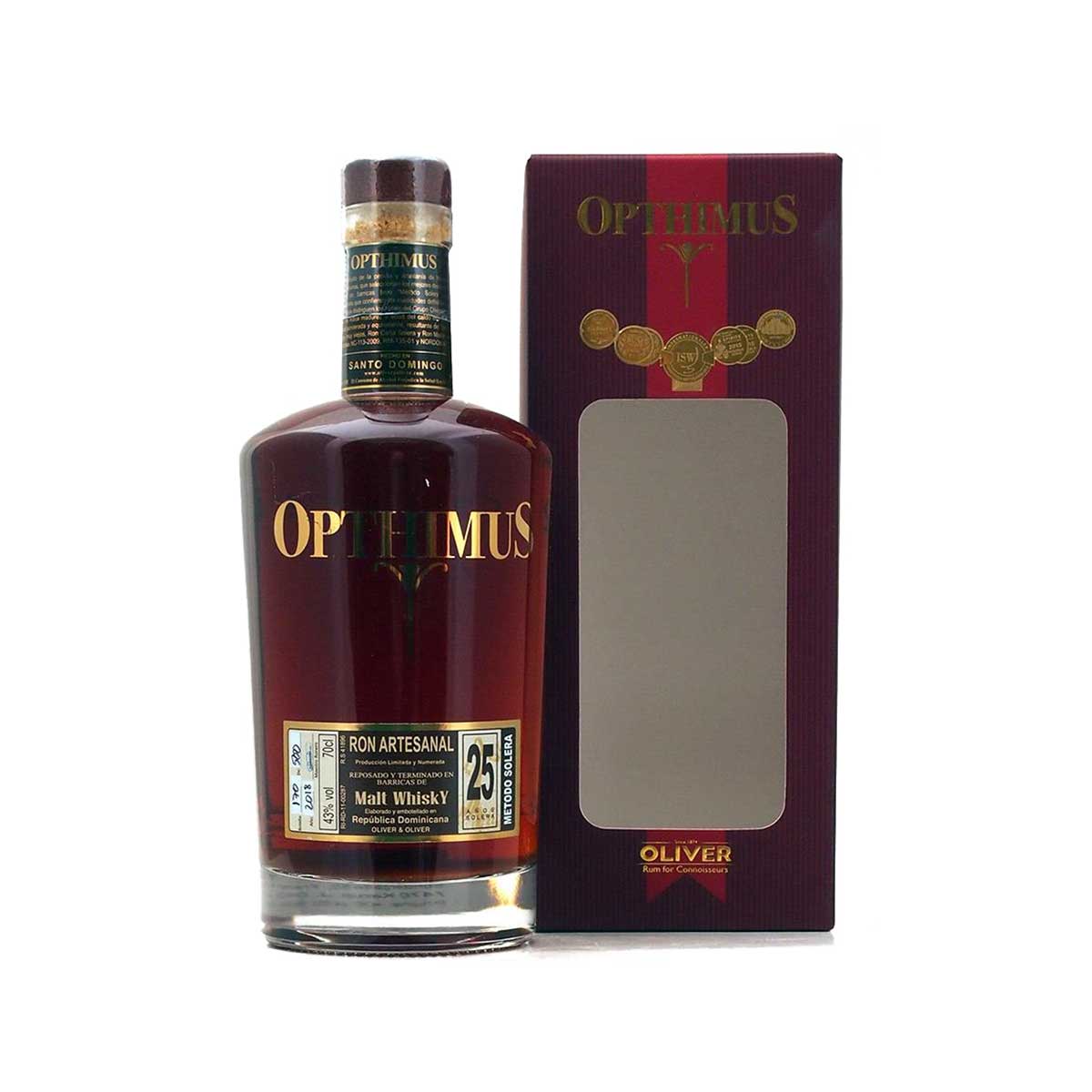 Opthimus 25 Jahre Malt Whisky Barrel Rum 70 cl – premium-drinks.ch